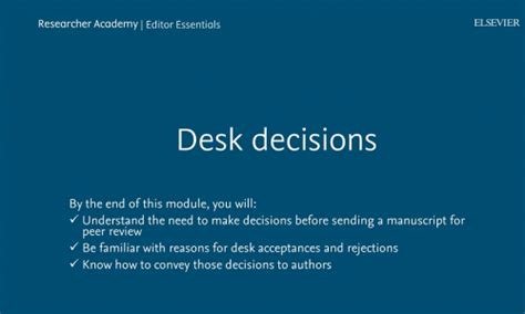 Editor Essentials Elsevier Researcher Academy