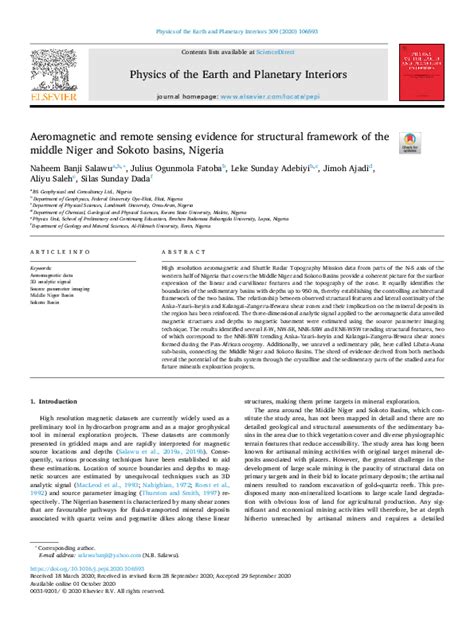 Pdf Aeromagnetic And Remote Sensing Evidence For Structural Framework Of The Middle Niger And
