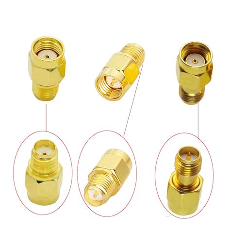 3 Pcs Sma Rp Sma Antenna Connector Male Female Rf Coaxial Adapter All