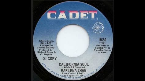 Marlena Shaw California Soul Us Cadet Records Dj Copy Released