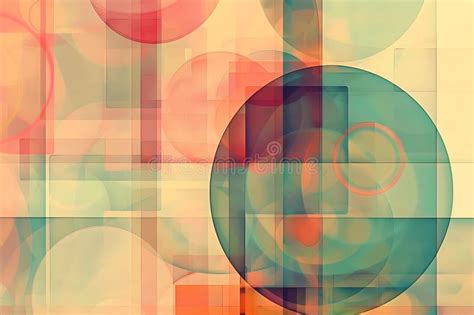 Abstract Geometric Shapes Intersect And Overlap Creating A Dynamic Visual Composition With