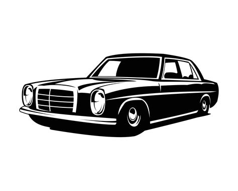 Luxury Classic Car Logo Silhouette Vector Concept Isolated Badge Emblem