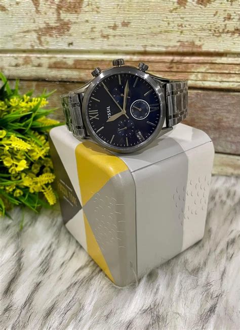 Fossil Fenmore Midsize Multifunction Smoke Stainless Steel Watch On