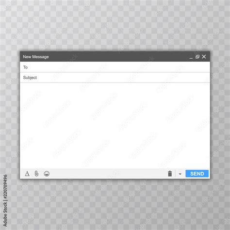 Vettoriale Stock Email Message Blank Window Of E Mail Template E Mail Blank Template Internet