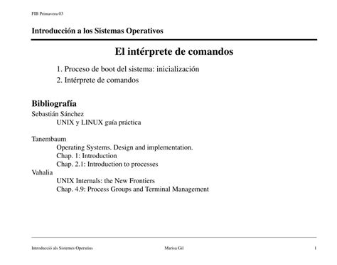 Pdf De Programación El Intérprete De Comandos Introducción A Los Sistemas Operativos