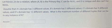 Solved Let R A B C D Be A Relation Where A B Is The Chegg