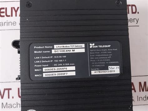 San Telequip Sc E Ni M Port Modbus Tcp Gateway Aeliya Marine