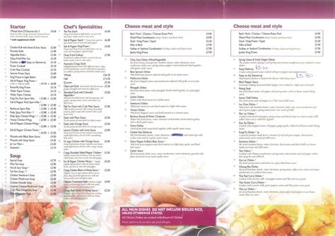 Menu At The Ruby Restaurant Helensburgh