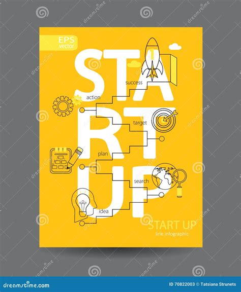 Infographic Startup Concept Stock Vector Illustration Of Inspiration Dollar
