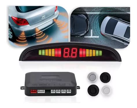 Sensor De Estacionamiento Trasero 4 Sensores Colores De Pantalla Led