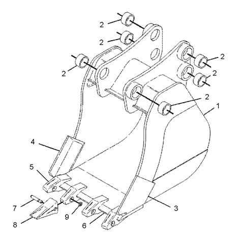 9r 9824 Bucket Gp Hoe S N 5bl1 383 600mm 24 In Extreme An Attachment