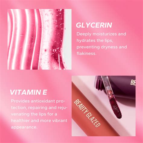 Beauty Glazed Lip Tint Long Lasting Waterproof Lip Oil Moisturizing