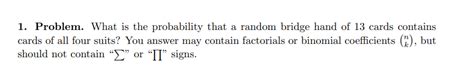Solved Problem What Is The Probability That A Random Chegg Com