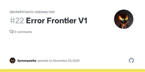Error Frontier V1 · Issue 22 · Dante4rtsonic Odyssey Bot · Github