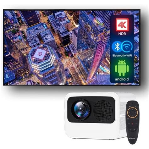 Wallace Y6 Smart Projector Android Ultrahd 4K 9800 Lumens High Dynamic