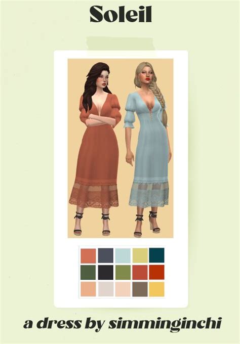 Soleil A Dress Another Day Another Ridgeport Sims 4