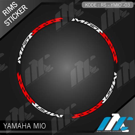 山葉 切割貼紙貼紙 Lis List 摩托車車輪 Yamaha Mio 摩托車配件 Sticker Lis Yamaha 蝦皮購物
