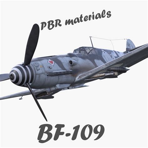 3d Model Bf 109 German Fighter Pbr Materials 3d Model 149 Max Fbx