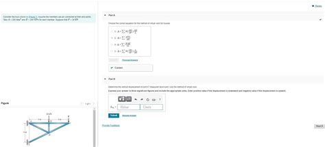 Solved Part B Determine The Vertical Displacement Of Joint Chegg