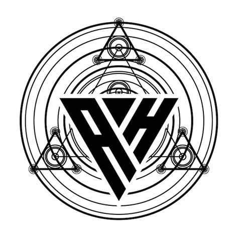 Premium Vector A H Monogram Letter Logo With Triangle Shape Design