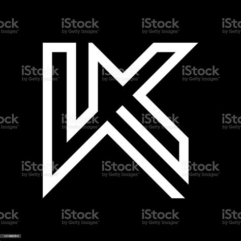 최소한의 Wk 로고 호화로운 배경에 Kw 편지의 아이콘입니다 Wk 모노그램 이니셜을 기반으로 한 로고 아이디어 전문적인 다양한