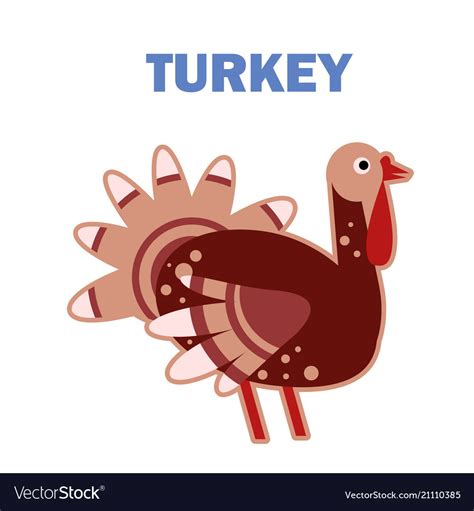 Domestic Bird Turkey Isolated Royalty Free Vector Image