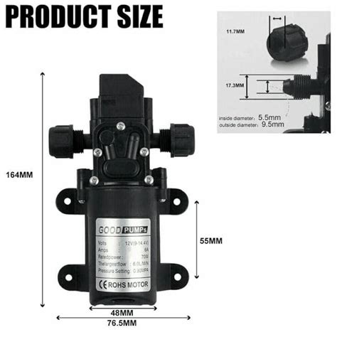 85 Psi Water Transfer Pump Aimela 12v Dc Water Jet Pump 85 Psi High
