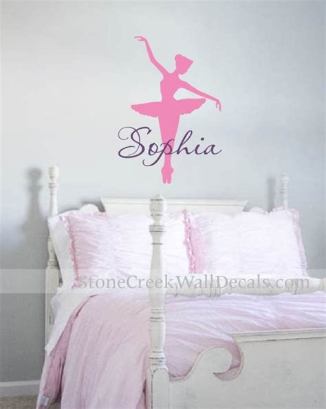 Ballerina Name Vinyl Wall Decal Ballet Dancer Decal Vinyl Wall Etsy