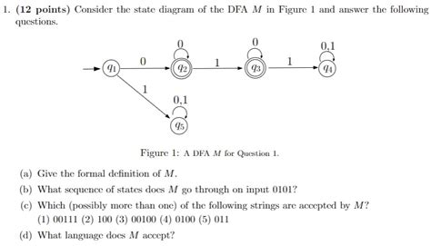Solved 4 9 Points Consider The State Diagram Of An Nfa M