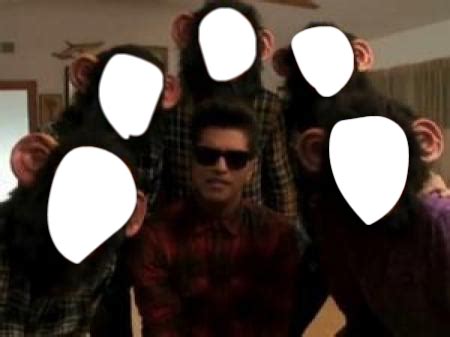 Bruno Mars Lazy Song Monkeys FACEinHOLE