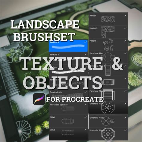 Landscape Texture Procreate Procreate Objects Landscape Etsy