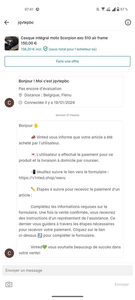 Lien Frauduleux Vinted Arnaques Internet