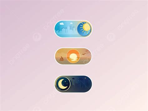 Toggle Switch Button With Gradient In Professional Setting And Neutral State Vector Responsive