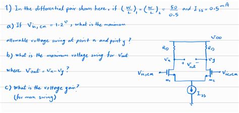 In The Differential Pair Shown Here If