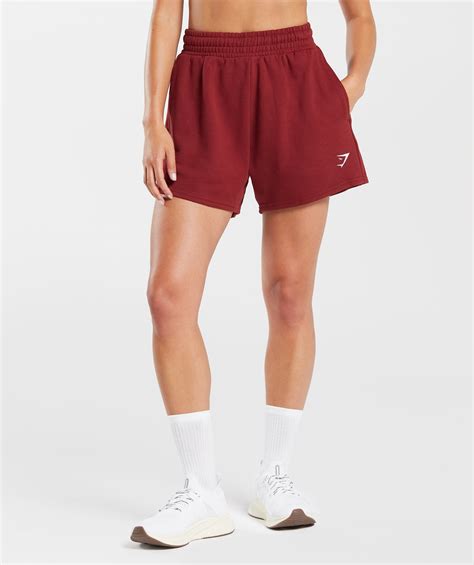 Gymshark Training Fleece Shorts Spiced Red Gymshark