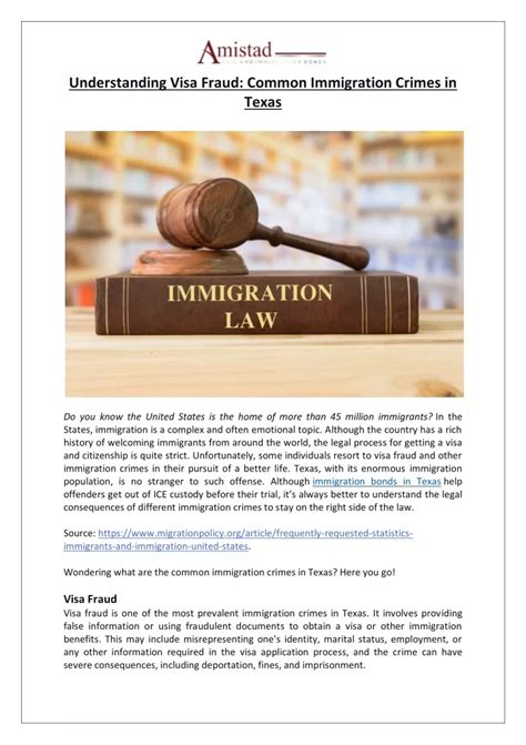 Ppt Understanding Visa Fraud Common Immigration Crimes In Texas