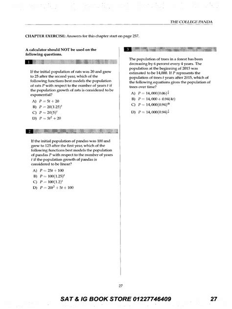 exponential and linear growth homework pdf