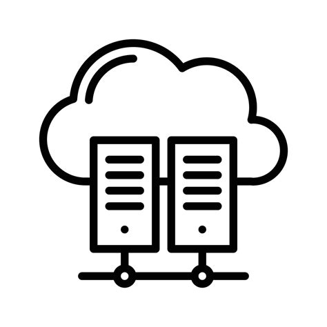 Data Center Vector Outline Icon Simple Stock Illustration Stock 23404624 Vector Art At Vecteezy