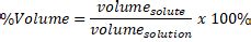Percent By Volume Formula