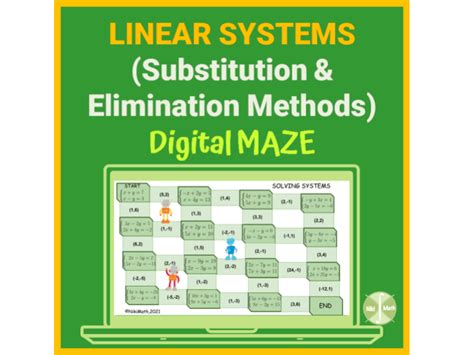 Solving Systems Of Linear Equations Maze Teaching Resources