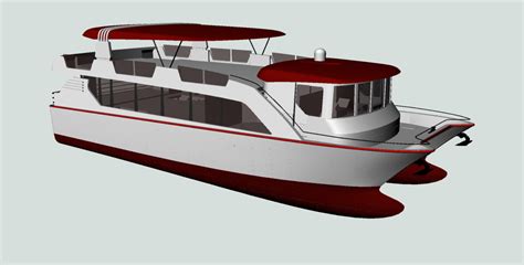 3d Model Of Catamaran