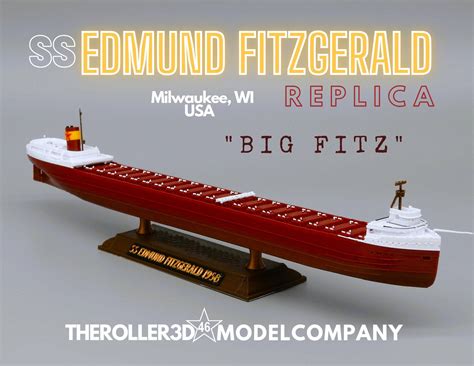 Ss Edmund Fitzgerald Model High Detail 1 Foot In Length Theroller3d