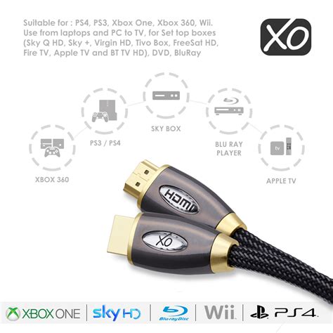 Xo Pro 18m 18 Metres Hdmi Gold Cable With Ethernet Cablesson
