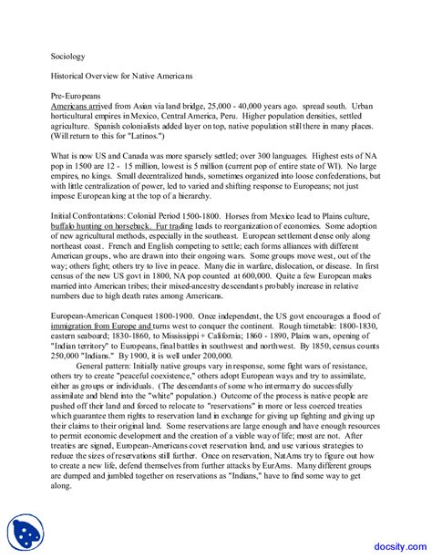 Initial Confrontations Ethnic Movements Lecture Handouts Docsity