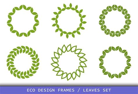 Premium Vector Leaves Circular Frame Laurel Foliate Wreaths And