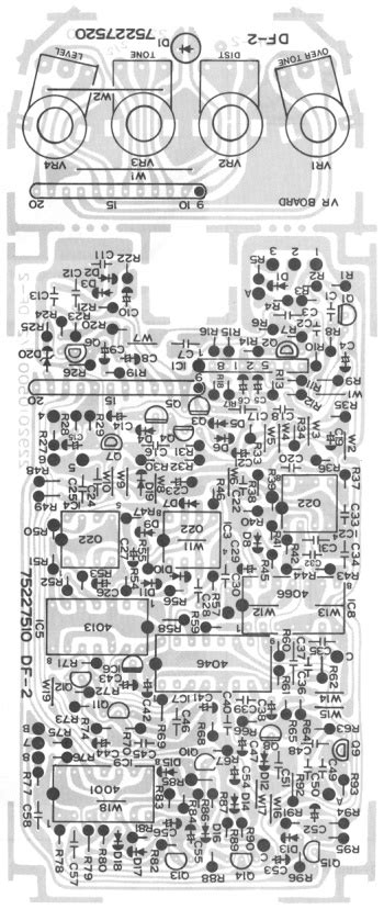 Boss Df Super Feedbacker Distortion Guitar Pedal Schematic Diagram