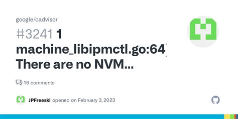 Machine Libipmctl Go There Are No NVM Devices Issue Google Cadvisor GitHub