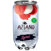 Напиток Aziano со вкусом Личи 0.35 литра, слабогазированный, пэт, 12 шт ...