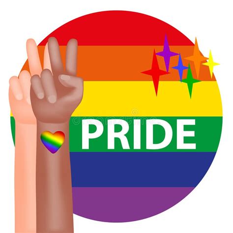 Pride Month Poster With A Rainbow Flag Of The Lgbt Stock Vector