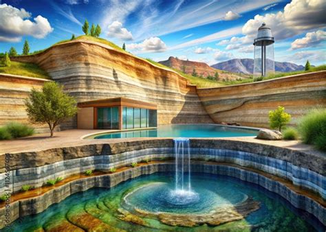 Artesian Aquifer Underground Water Structure Groundwater Diagram